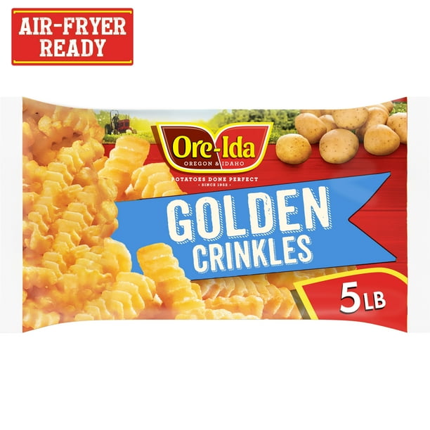 Ore-Ida Golden Crinkles, Crinkle Cut Fries, French Fries Fried Frozen ...
