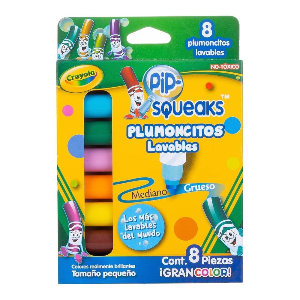 Plumoncitos Crayola Pip- Squeaks Lavables con 8 pzas | Walmart en línea