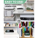 Skywin Laundry Pod Container with Sliding Lid - 2 Pack Stylish Laundry ...