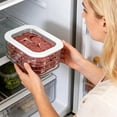 Meat Container for Fridge, 3 Layer Stackable Food Storage Box with Lid ...