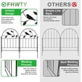 Decorative Garden Fence 10 Pack, 17in H x 10.5ft L Metal No Dig Animal ...