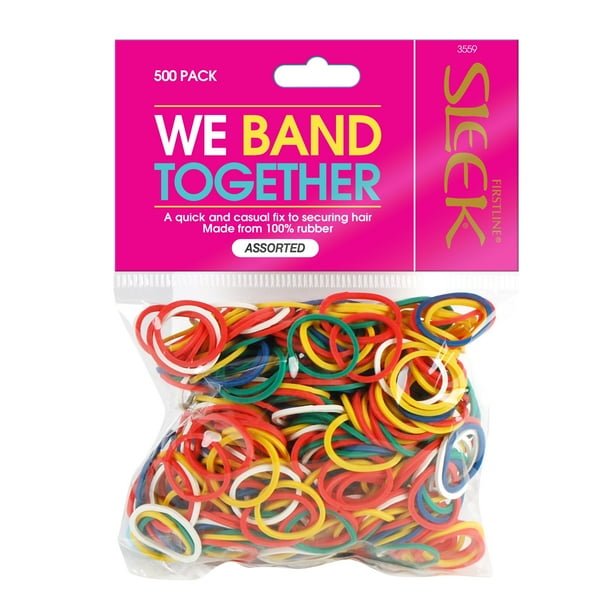Firstline Sleek Assorted Rubber Bands, 500 pack - Walmart.com