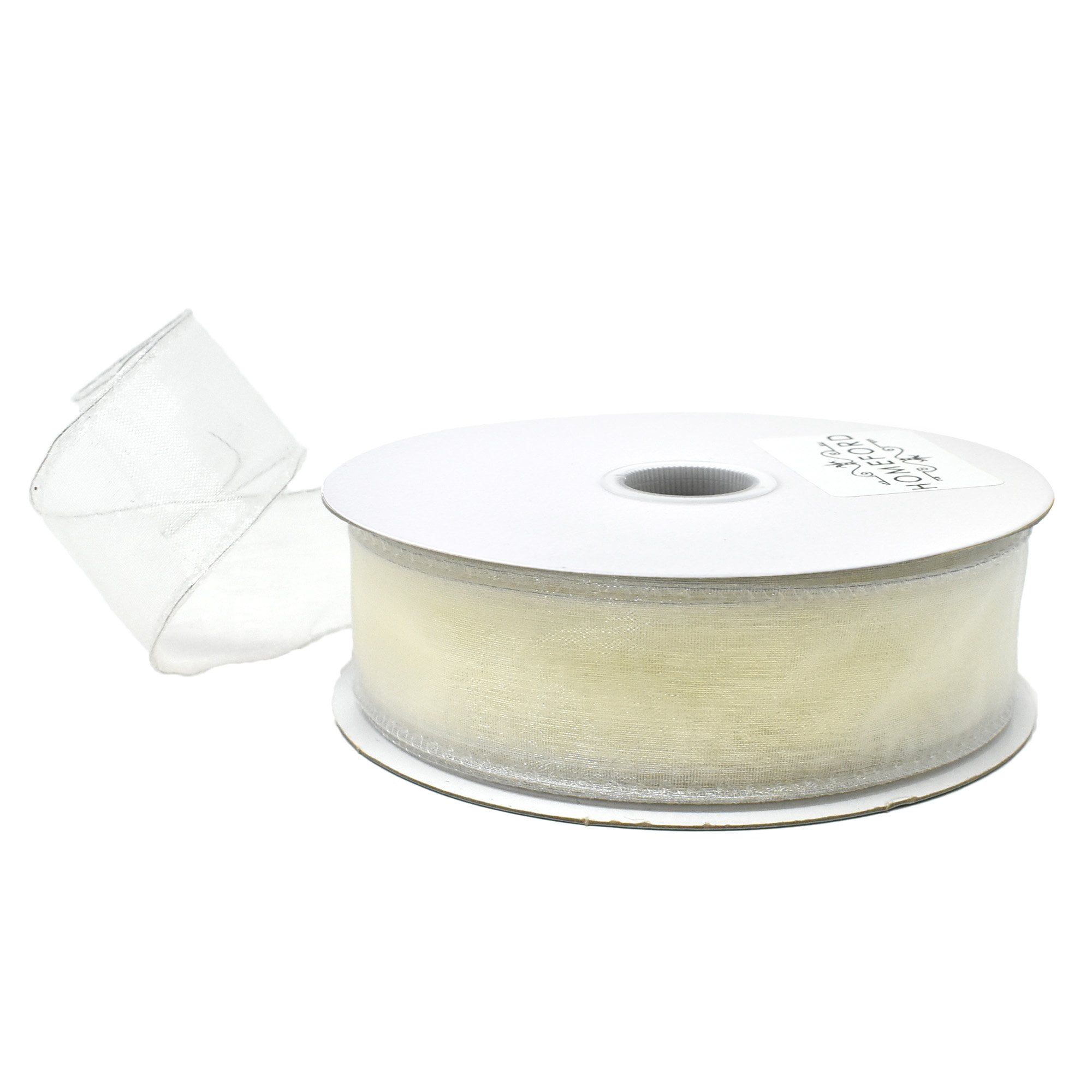 Sheer Chiffon Wired Ribbon, Ivory, 1-Inch, 25-Yard - Walmart.com