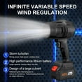 Cordless Leaf Blower, Handheld Turbo Jet Blower, Lightweight Cordless ...