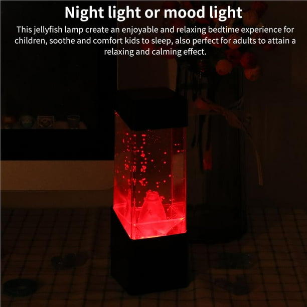 LED Fish Mood Light Volcano Lava Lamp Jellyfish Lava Lamp Aquarium Lamp ...
