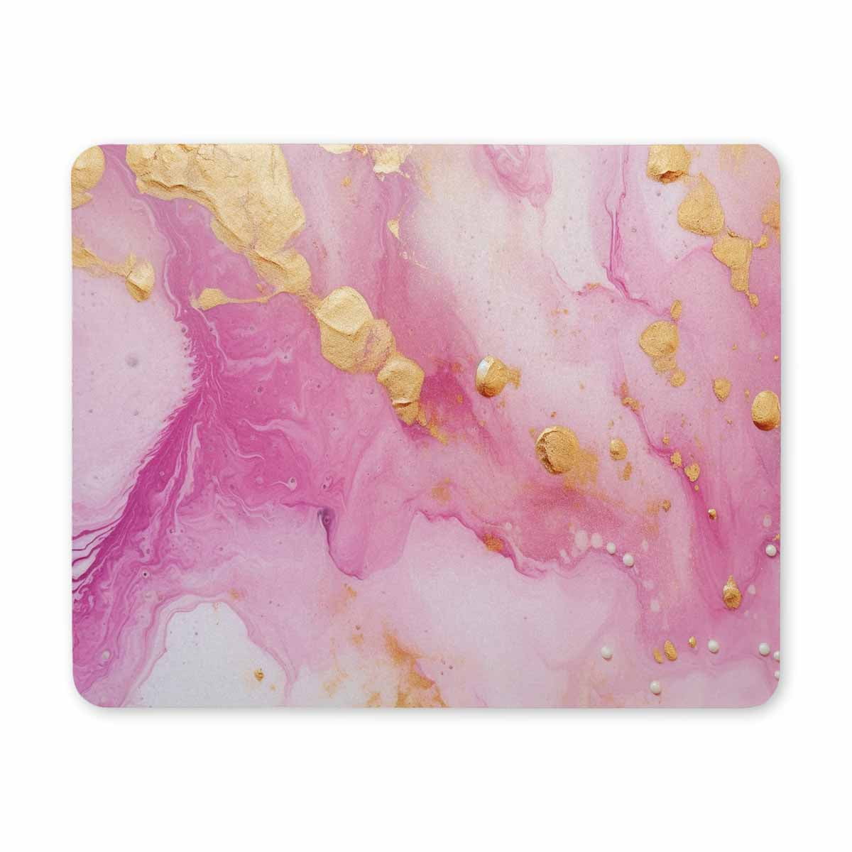 Mouse Pad, Pink Golden Marble Mouse Pad, Mouse Mat Square Waterproof ...