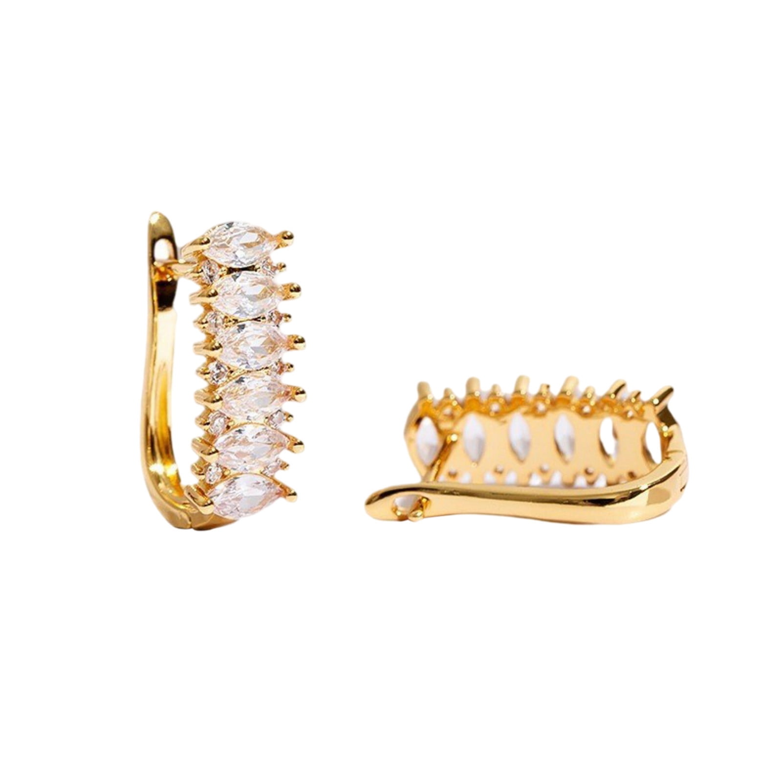 Click here for Riforla Gold Full Zircon Hoop Earrings For Women G... prices