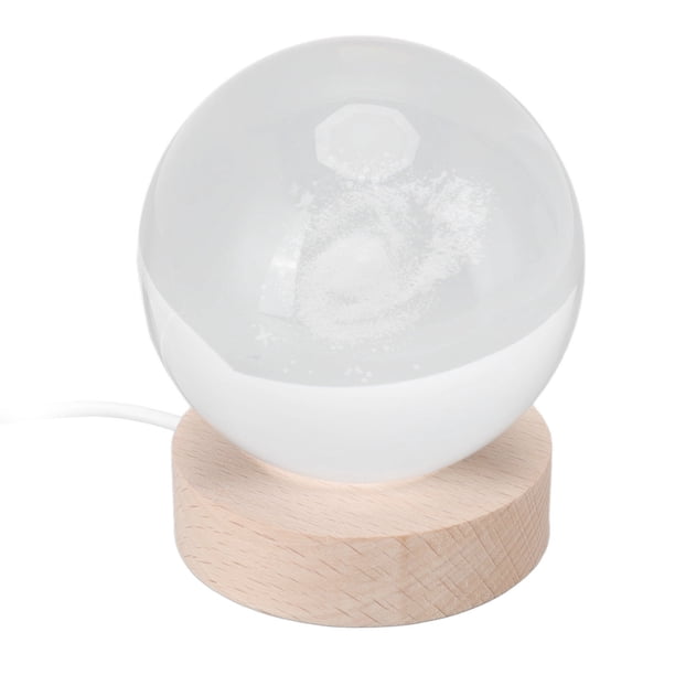 Ball Night Light, Wired Button Switch Round 3D Decorative Ball With ...