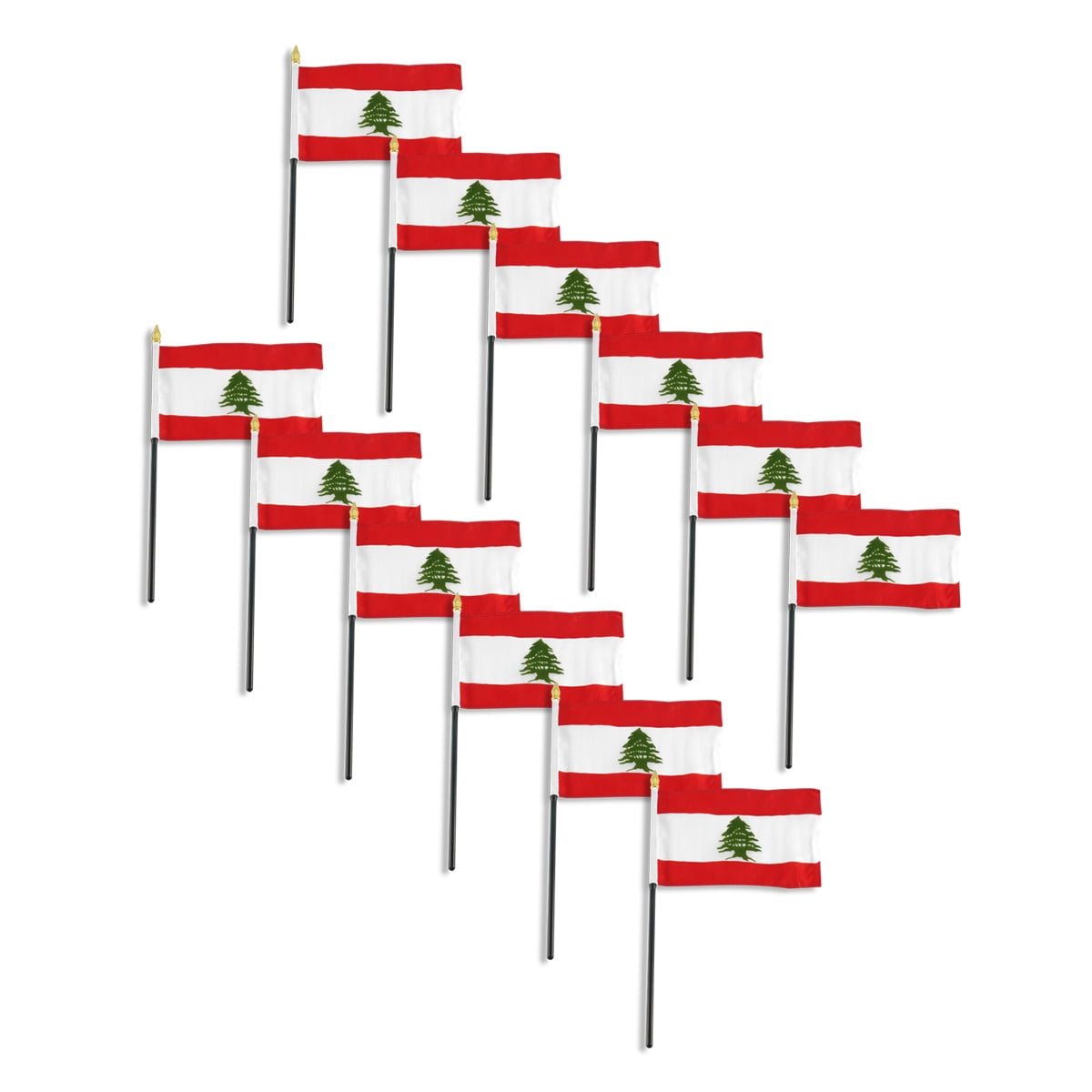 Lebanon flag 4 x 6 inch - 12 PK - Walmart.com