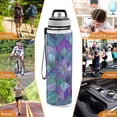 1000ML Transparent Sports Water Bottle with Handle & Straw Portable ...