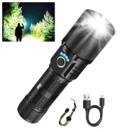 G1400 Military Tactical Flashlight 5 Modes Zoomable Adjustable Focus ...