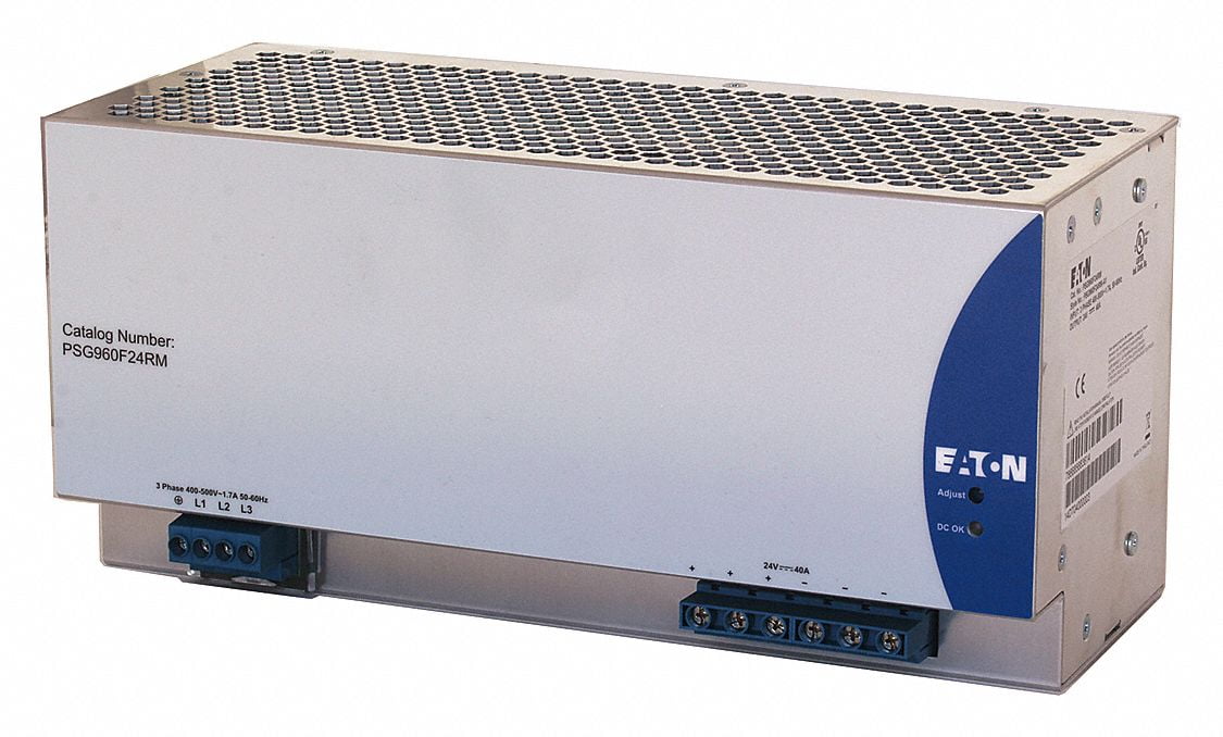 Eaton DC Power Supply,24VDC,40A,50/60 Hz PSG960F24RM - Walmart.com
