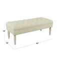 HomePop Tufted Upholstery Bench, Cream - Walmart.com