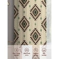Bohemian Diamond Pattern Window Sheer Curtain Boho Tribal Farmhouse ...