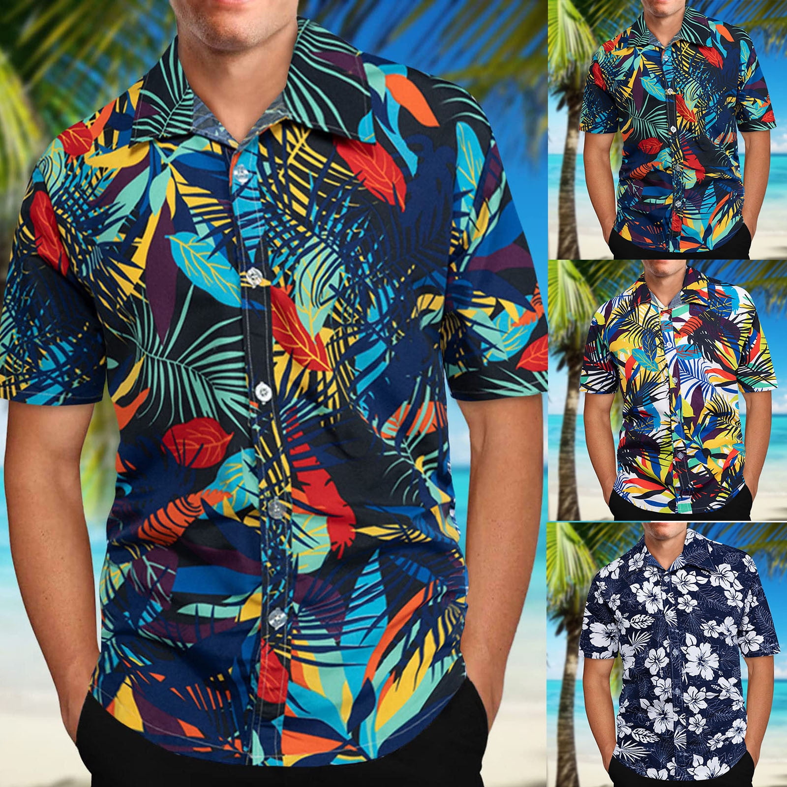 Click here for Jinhomg Mens Short Sleeve Hawaiian Shirt Big And T... prices