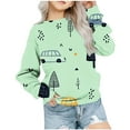 Frnrwgo Kids Sweatshirt for Girls Fashion Print Crew Neck Pullover ...