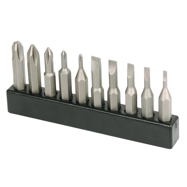 Wiha 75987 Slotted & Phillips MicroBit Set - 10 Piece - Walmart.com