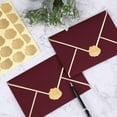 TETOU Gold Embossed Adhesive Heart Envelope Seals, 300pcs for Wedding ...