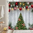 hgudesign Christmas Tree Shower Curtain, Xmas Snowflake Winter Holiday ...