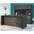 Atlin Designs 6 Piece U Shaped Computer Desk with Hutch in Bark Gray ...