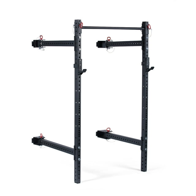 Titan Fitness T-3 Series 82-inch Wall Mounted Folding Power Rack, Space ...