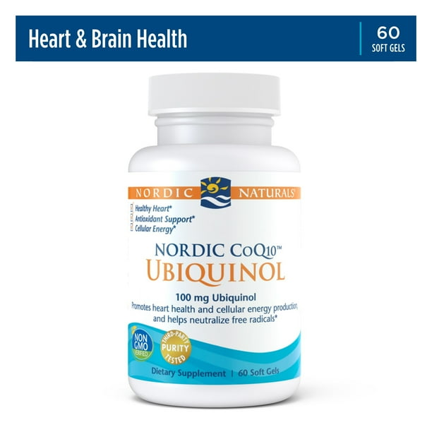 Nordic Naturals Nordic CoQ10 Ubiquinol Softgels, 100 Mg, Non-GMO, 60 Ct ...