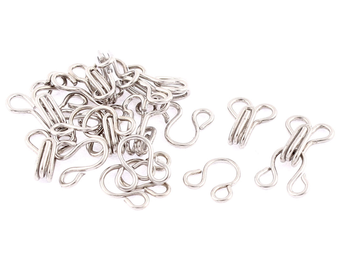 Metal Sewing on Hook Eyes Clasp Buttons 1.8cm Length 10Sets | Walmart ...