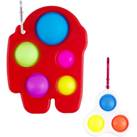 2 Packs Big&Small Simple Silicone Dimple Fidget Popper,Autism Special ...