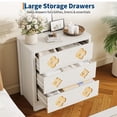 Antique White 3-Drawer Dining Room Dresser – Elegant Tall Chest ...