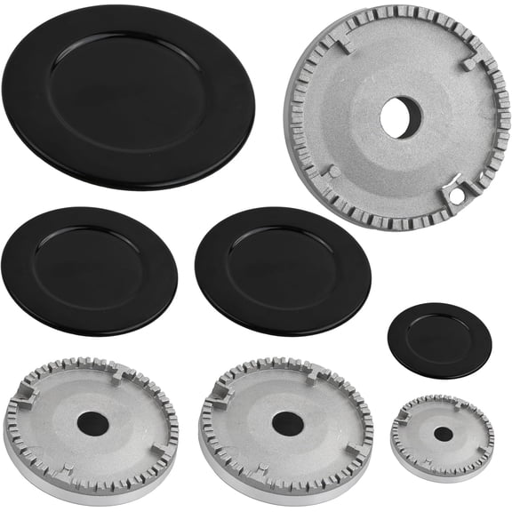 Mainstays Black Carbon Steel Burner Cover Set 4 Pack for Standard Stove ...