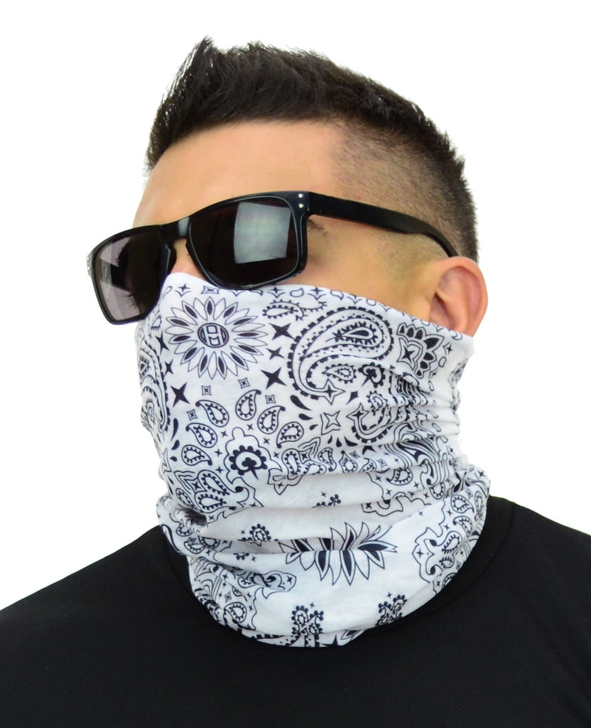 Multi Functional Tube Bandana | Classic Paisley Bandana Pattern - 2PK ...