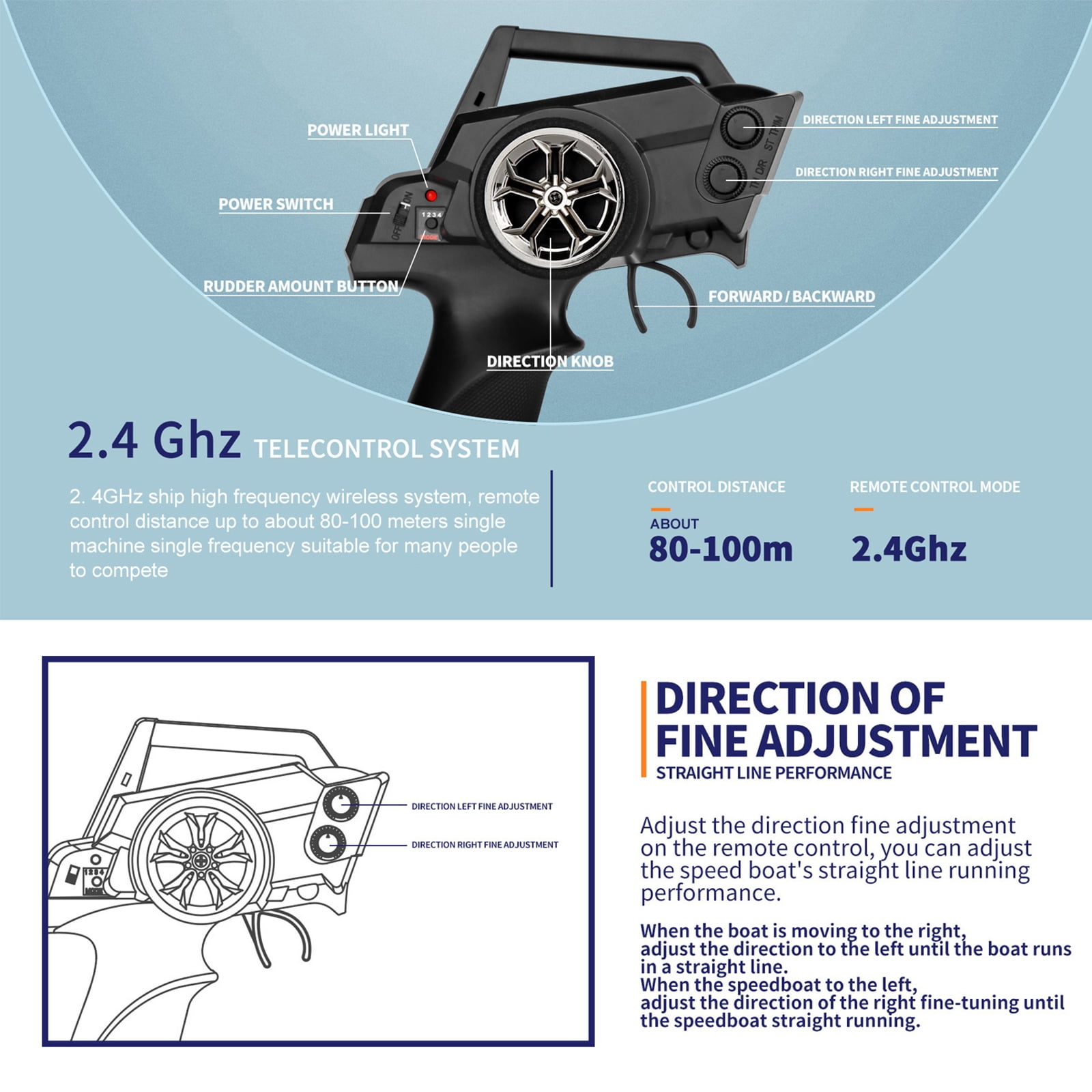 RC Racing Boat Control Remoto RC Speedboat 45KM/H para Niños Niño ...