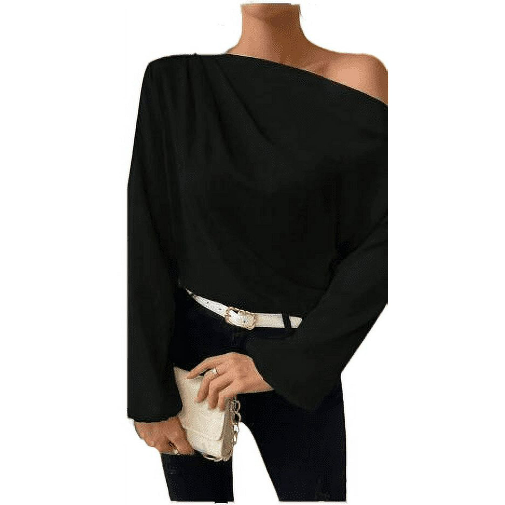 Click here for Lymayter‌ Silk Satin Off Shoulder Blouse Womens La... prices