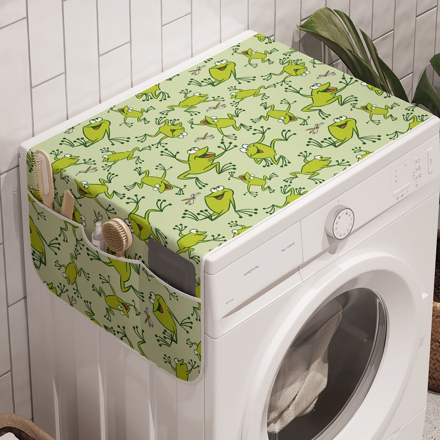 Nursery Washing Machine Organizer, Childish Cartoon Style Dragonflies ...