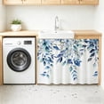 Blue Teal Eucalyptus Leaves Small Sink Skirt 10''x11'', Watercolor ...