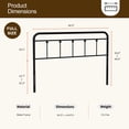 IKIFLY Adjustable Height Metal Headboard, Full Size, Victorian ...