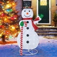 Costway 5FT Pre-lit Christmas Snowman Pop-up Xmas Holiday Decoration ...