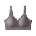 Agkizg Plus Size Bras for Women Push Up Solid Color Wireless Padded ...