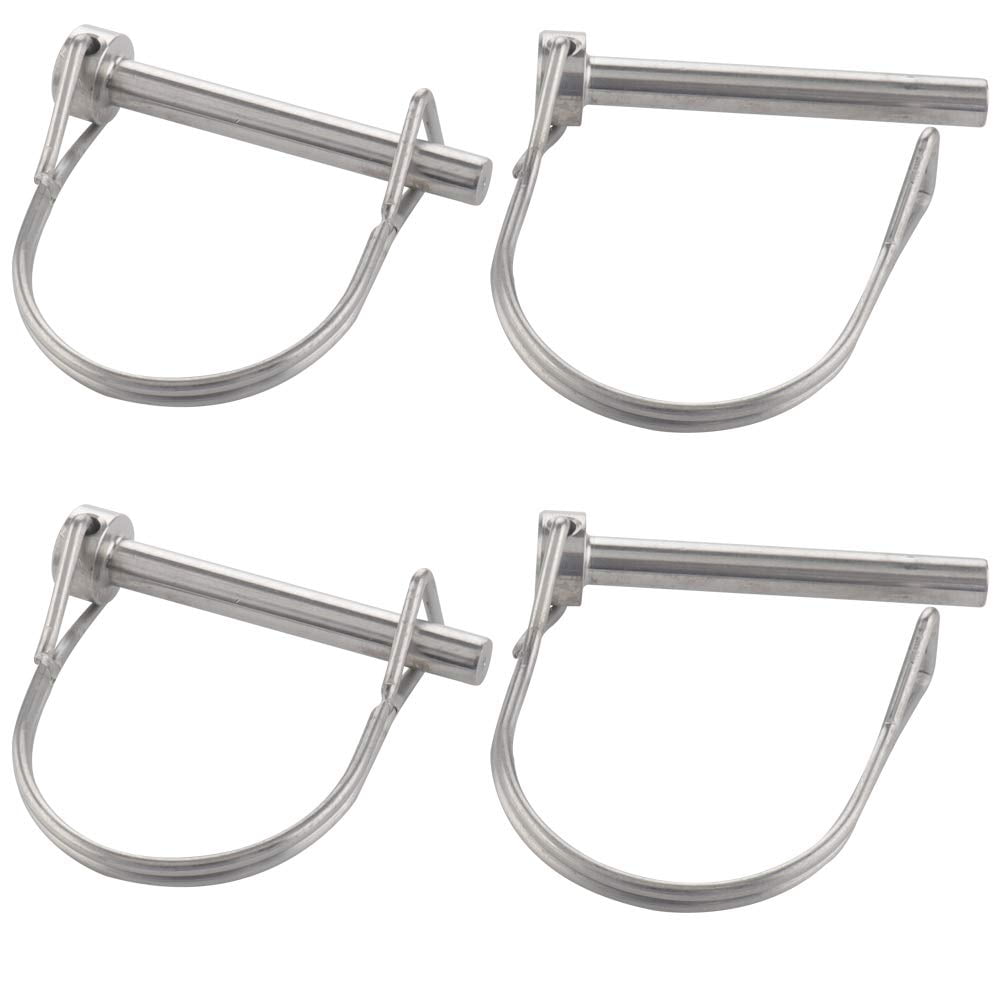 4 Pack Safety Coupler Pin 1/4" x 1.97"(6.3mm x 50mm), Full Marine Grade ...