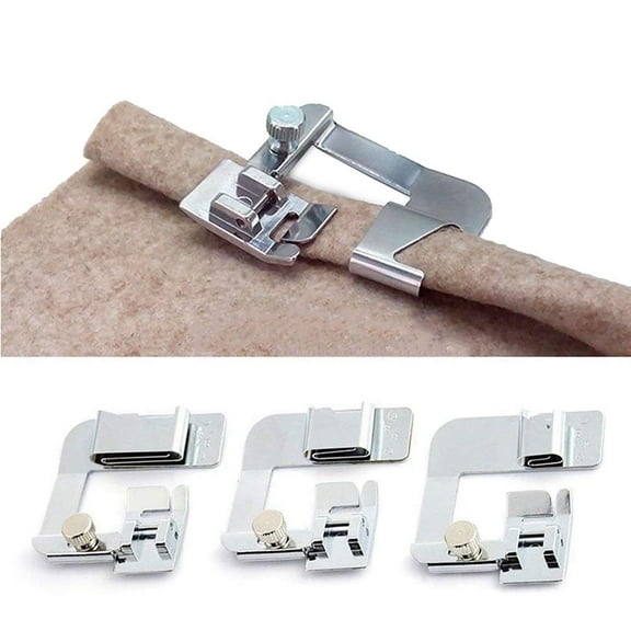3 Sizes Wide Rolled Hem Pressure Foot Sewing Machine Presser Foot ...