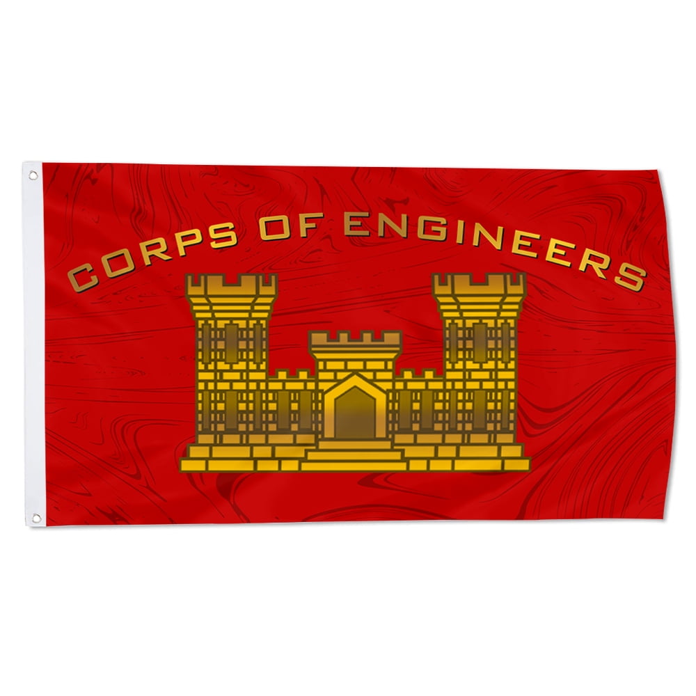 Cayyon Corps of Engineers Flag 3x5Feet Military Banner with 2 Brass ...