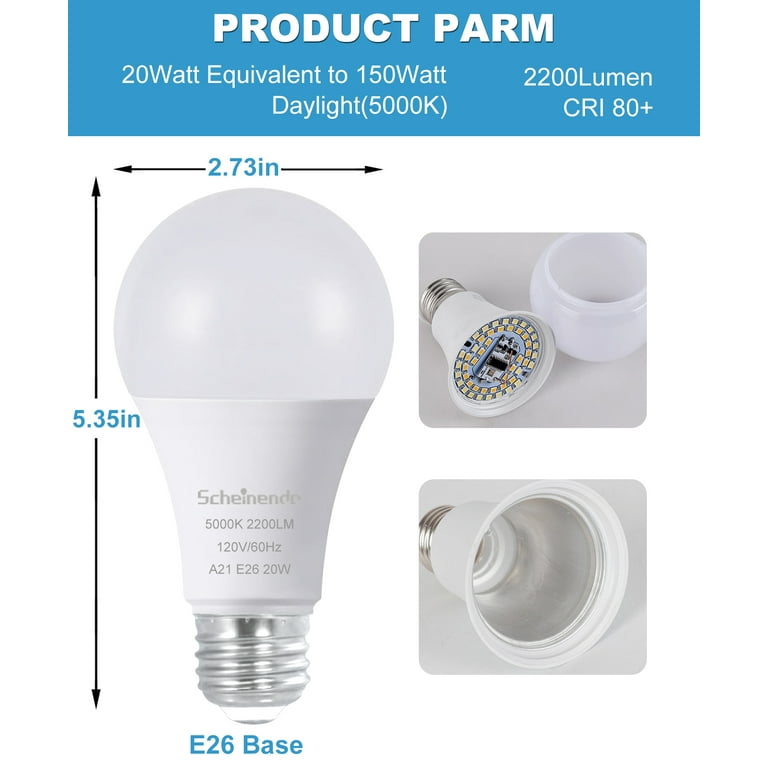 150 Watt Daylight Led Bulbs