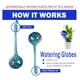 4pc Large Aqua Plant Glass Watering Globes - Watering Ball Bulbs ...