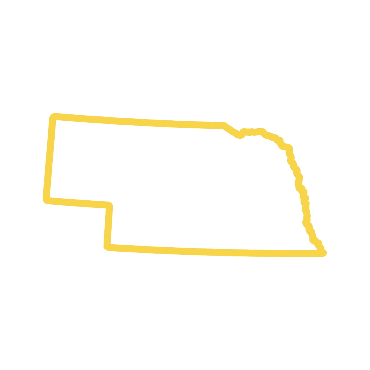 Nebraska Outline Sticker Decal Die Cut - Self Adhesive Vinyl ...