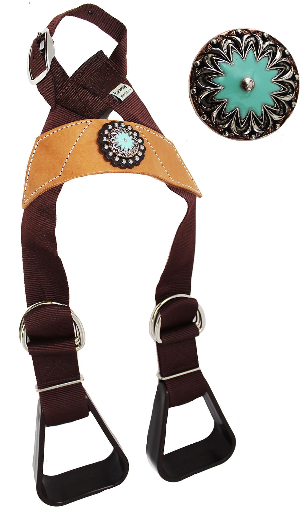 Horse Saddle Western Kids Child Youth Pony Buddy Stirrups w/ Concho ...