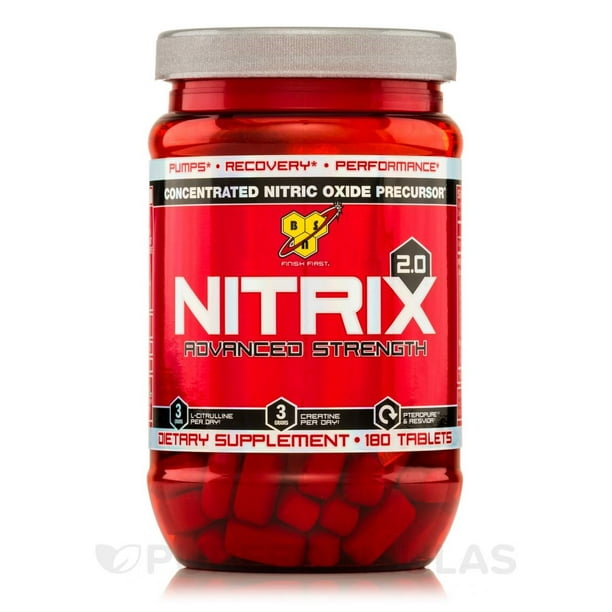 BSN Nitrix 2.0 Advanced Strength Tablets,180 Ct - Walmart.com - Walmart.com