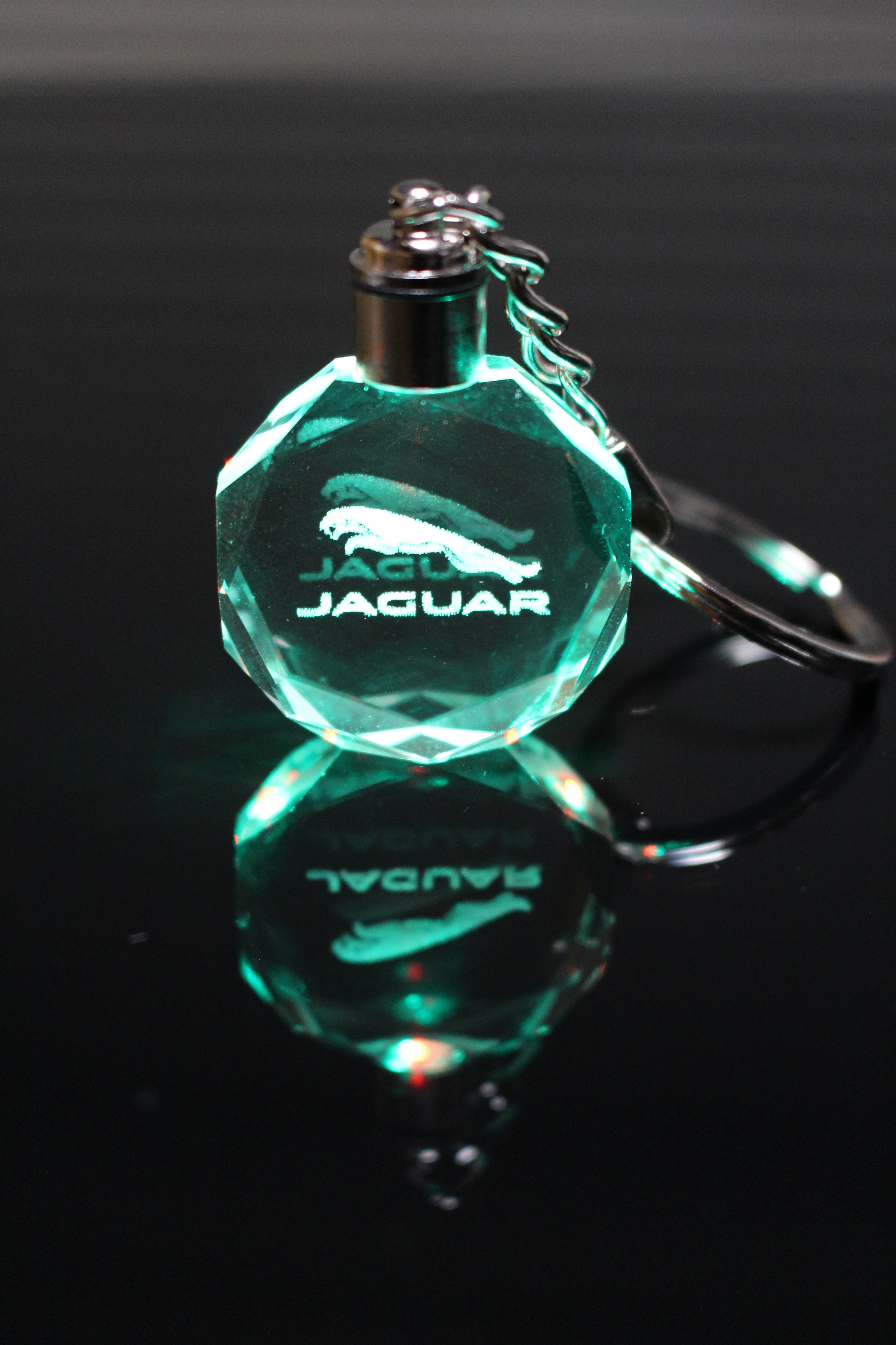 Flashing Keychain with Car Logo, Laser Engraved Crystal Body w/Colorful ...