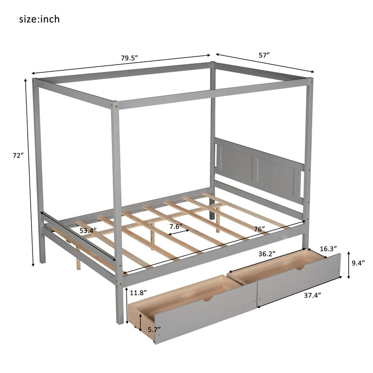 Full Storage Bed Plans
