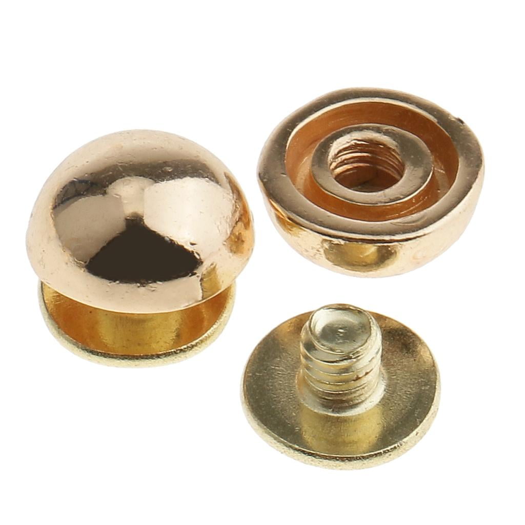 20 Pcs Rivet Dome Pins for Leather Craft Bag - gold - Walmart.com