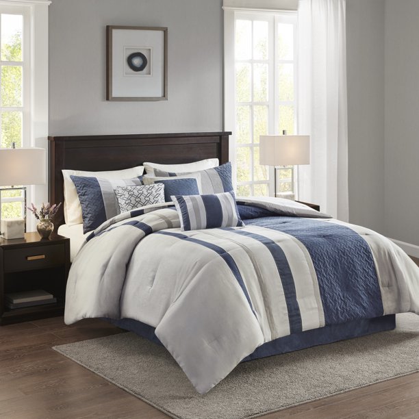Home Essence Eveline 7 Piece Faux Suede Comforter Set - Walmart.com
